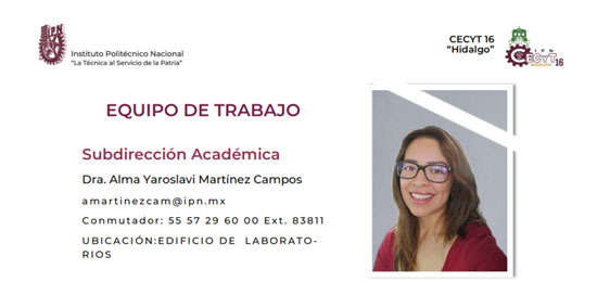 .:Pagina Web Titular CECyT 16 "Hidalgo":. | IPN Oficial